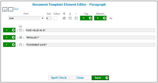 Edit Elements (Infrastructure Template Elements)