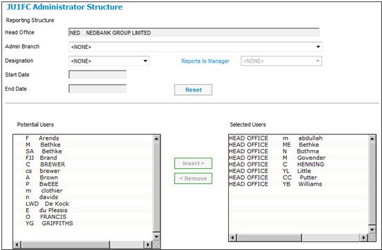 Admin Structure Setup