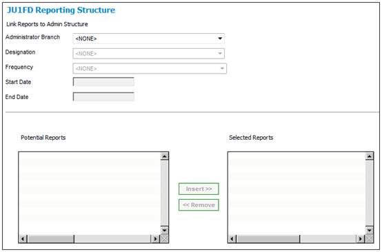 Reporting Structure Setup