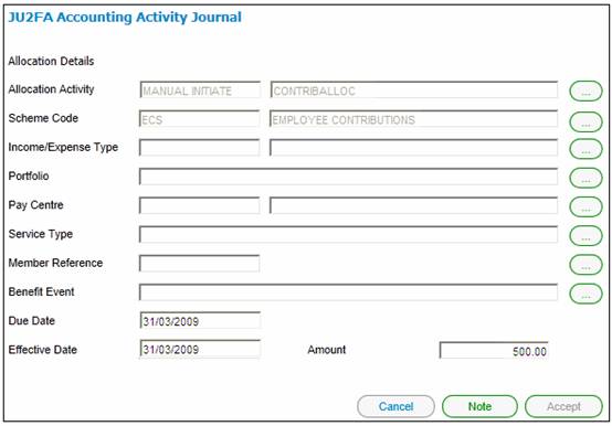 Main Product Bank Allocations
