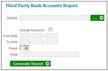 Third Party Bank Accounts Report
