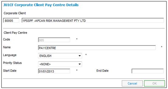 Capturing a New Pay Centre (Pay Centres)