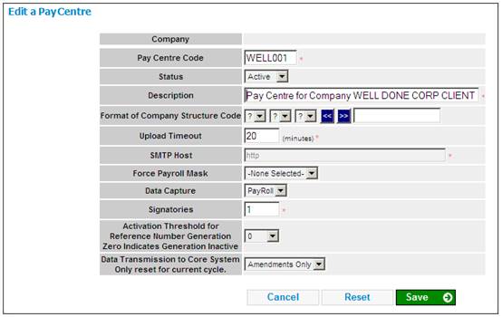 Data Setup Wizard Step 2 (Company Structure and Initial Load)