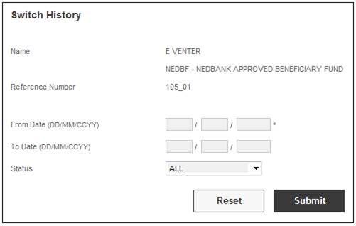 Switch History (Beneficiary Product)