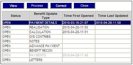 Benefit Payment Update Type: Payment Details (FLEX)