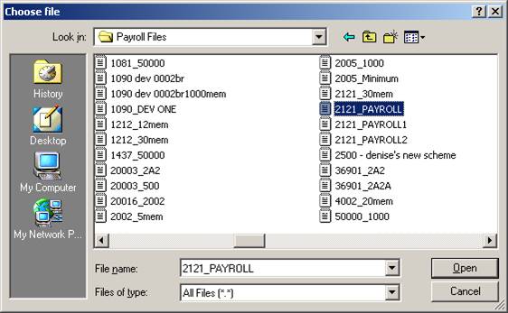 Loading the Payroll File